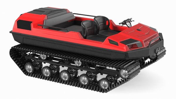 Tinger Multi Purpose Track Vehicle No Roof Red 3D model - TurboSquid ...