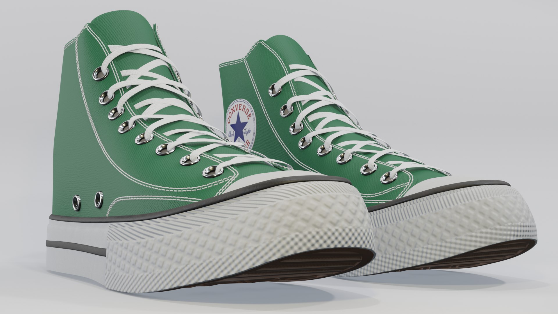 Basketball Leather Shoes Converse All Star Green Model - TurboSquid 2086004