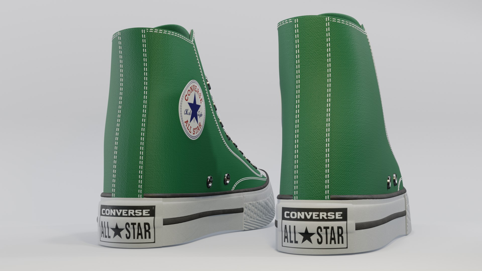 Basketball Leather Shoes Converse All Star Green Model - TurboSquid 2086004