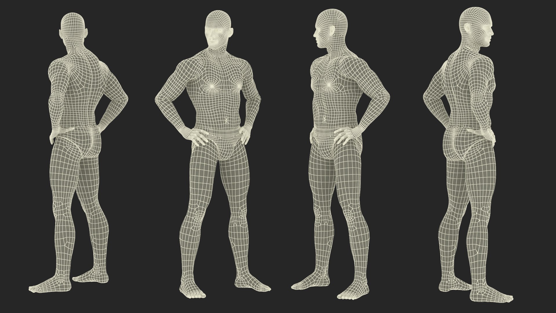 Athletic Man Figure Posing 3D Model - TurboSquid 2280744