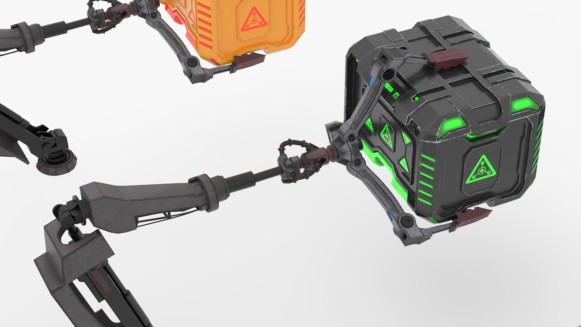 Futuristic Mechanical Arms With Supply Crates 3D Model - TurboSquid 2347161