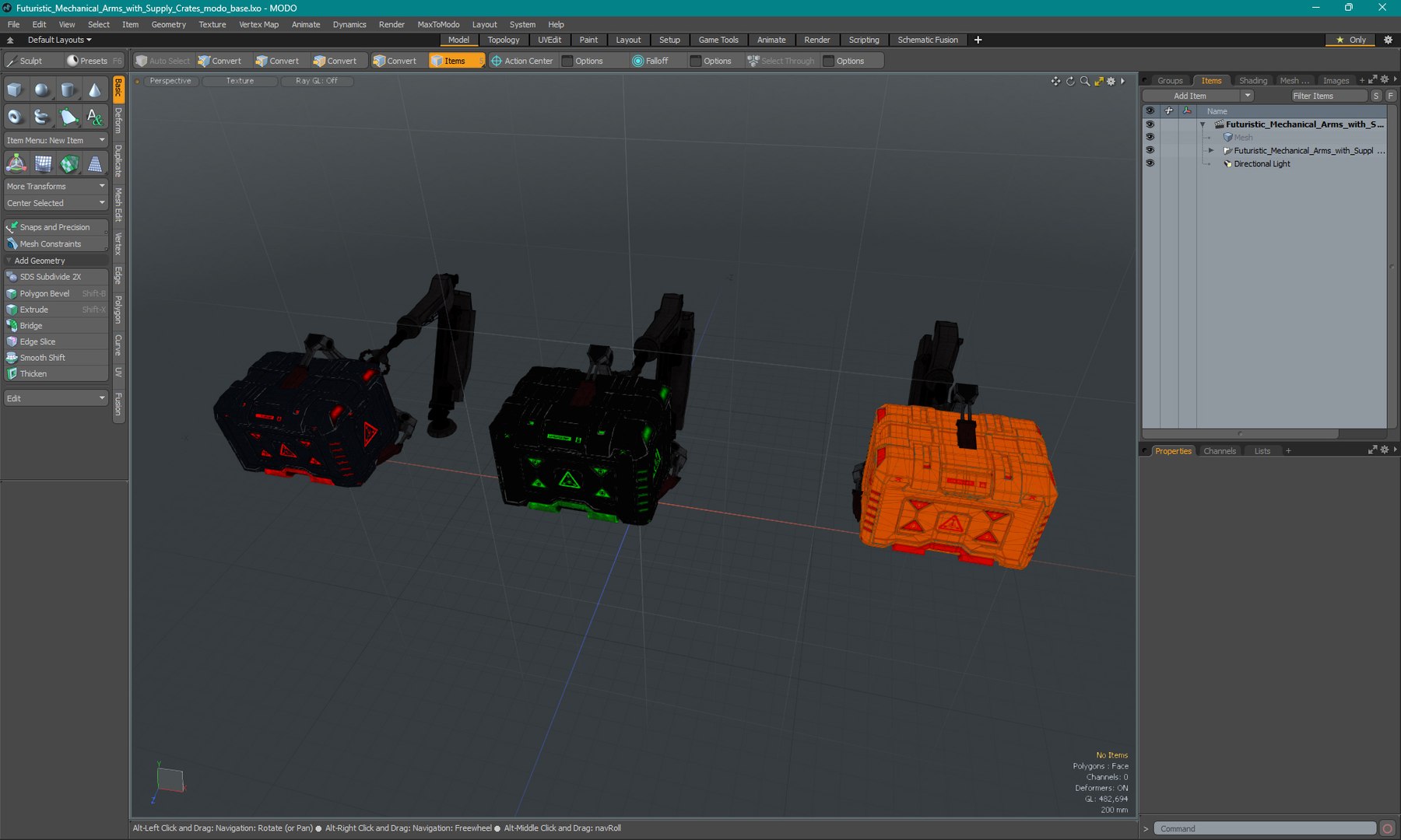 Futuristic Mechanical Arms With Supply Crates 3D Model - TurboSquid 2347161