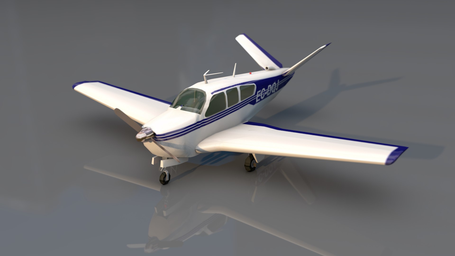 3D Model Beechcraft Bonanza Aircraft - TurboSquid 1478424