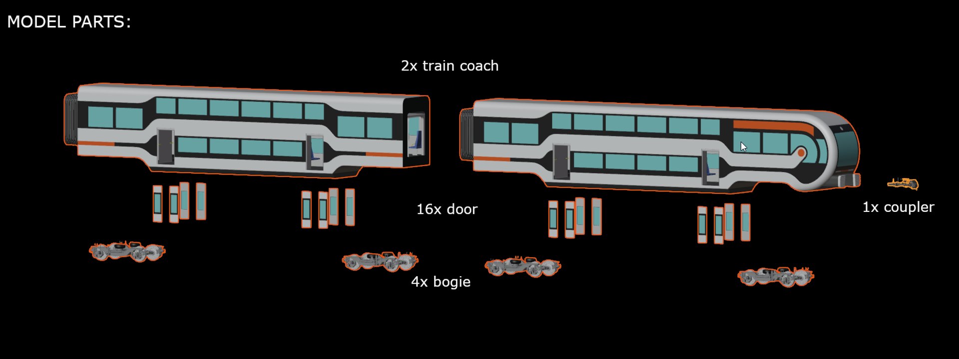 Metro And Doubledeck Trains Model - TurboSquid 2164483