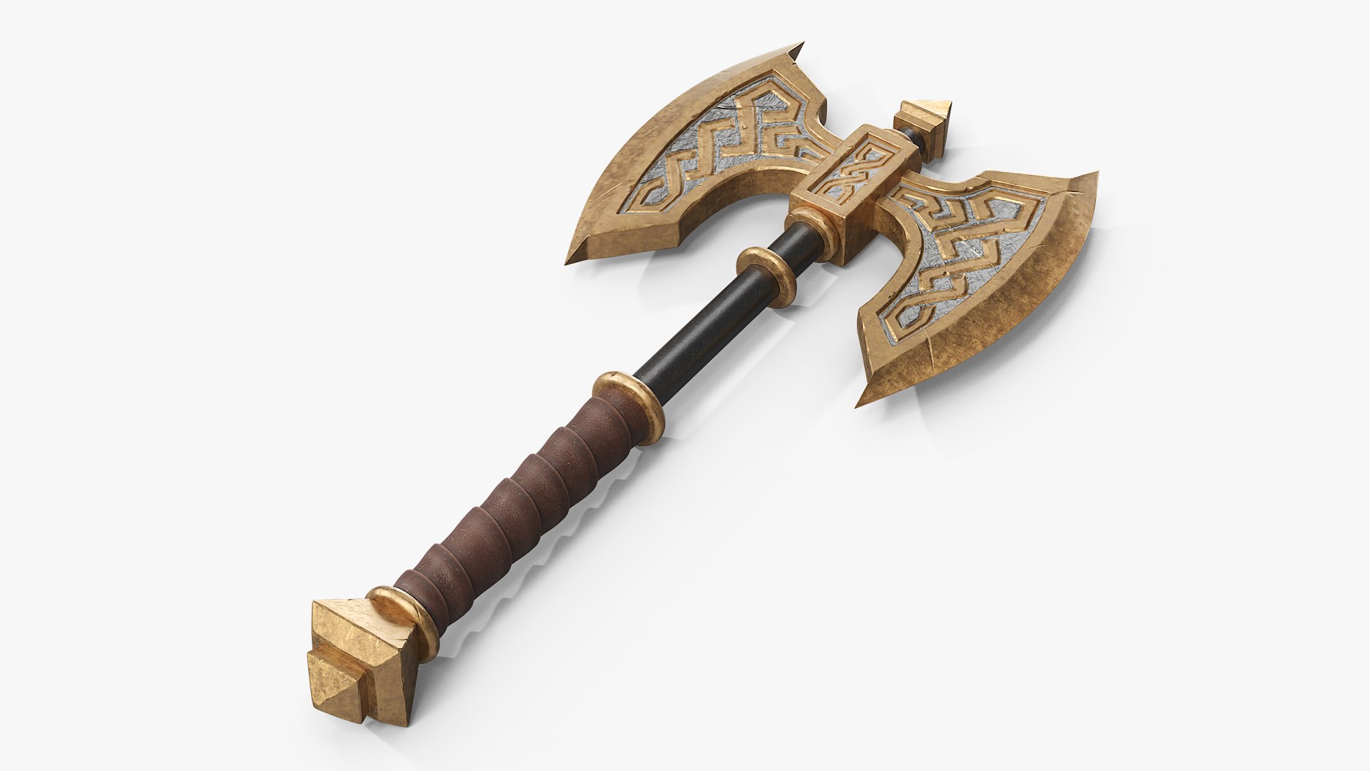 3D Double Bladed Battle Axe Model - TurboSquid 2397066