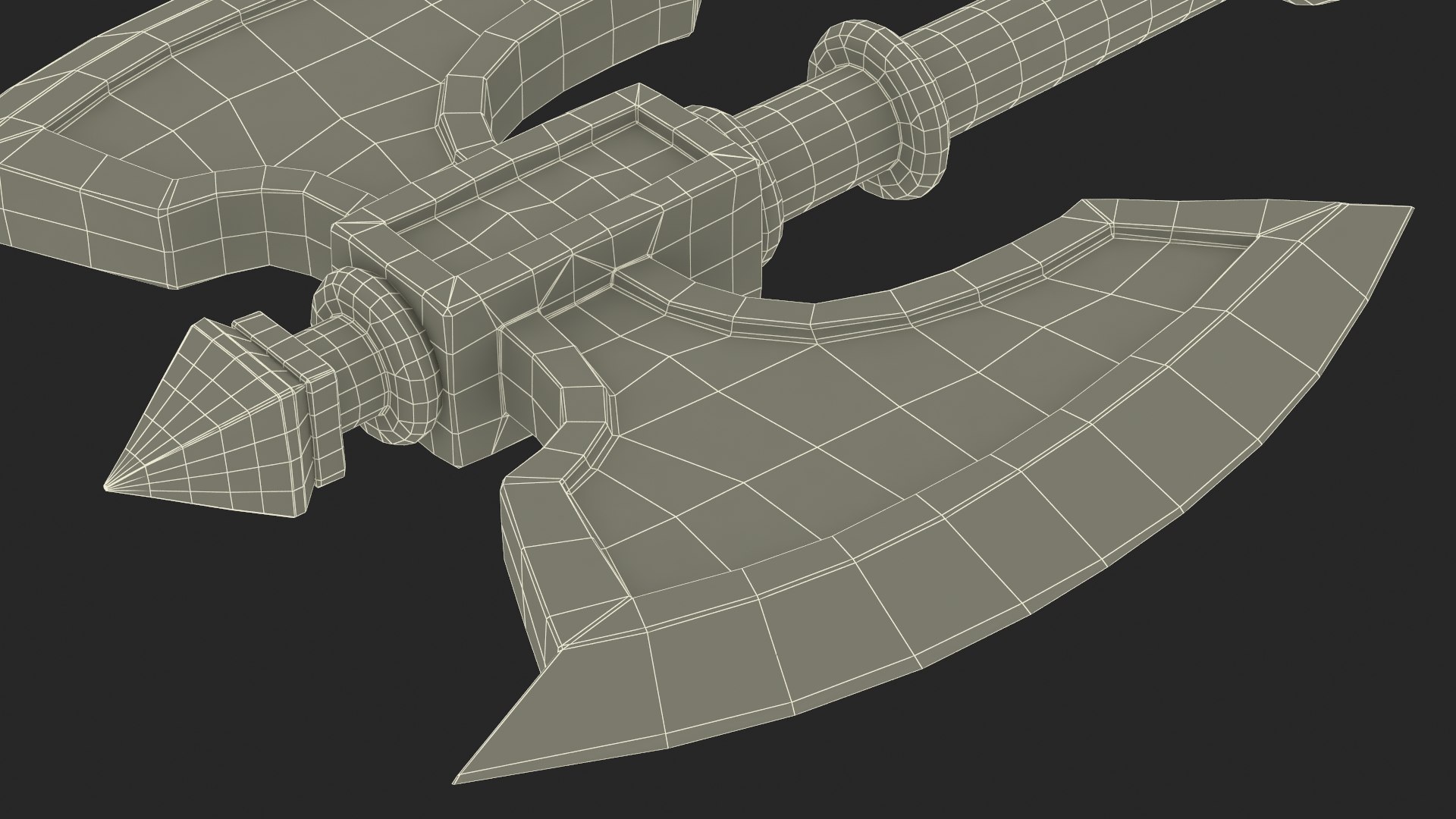 3D Double Bladed Battle Axe Model - TurboSquid 2397066