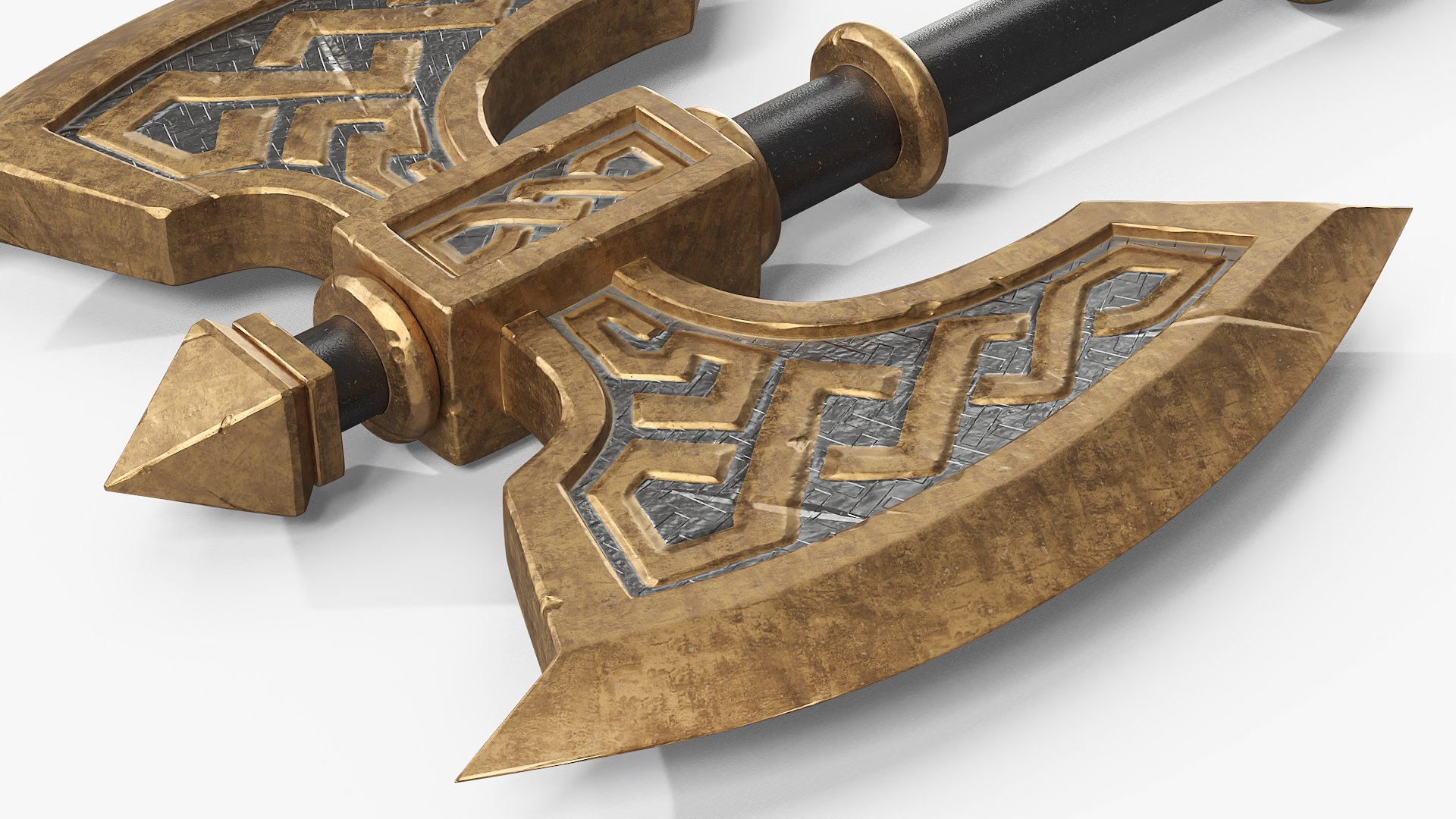 3D Double Bladed Battle Axe Model - TurboSquid 2397066