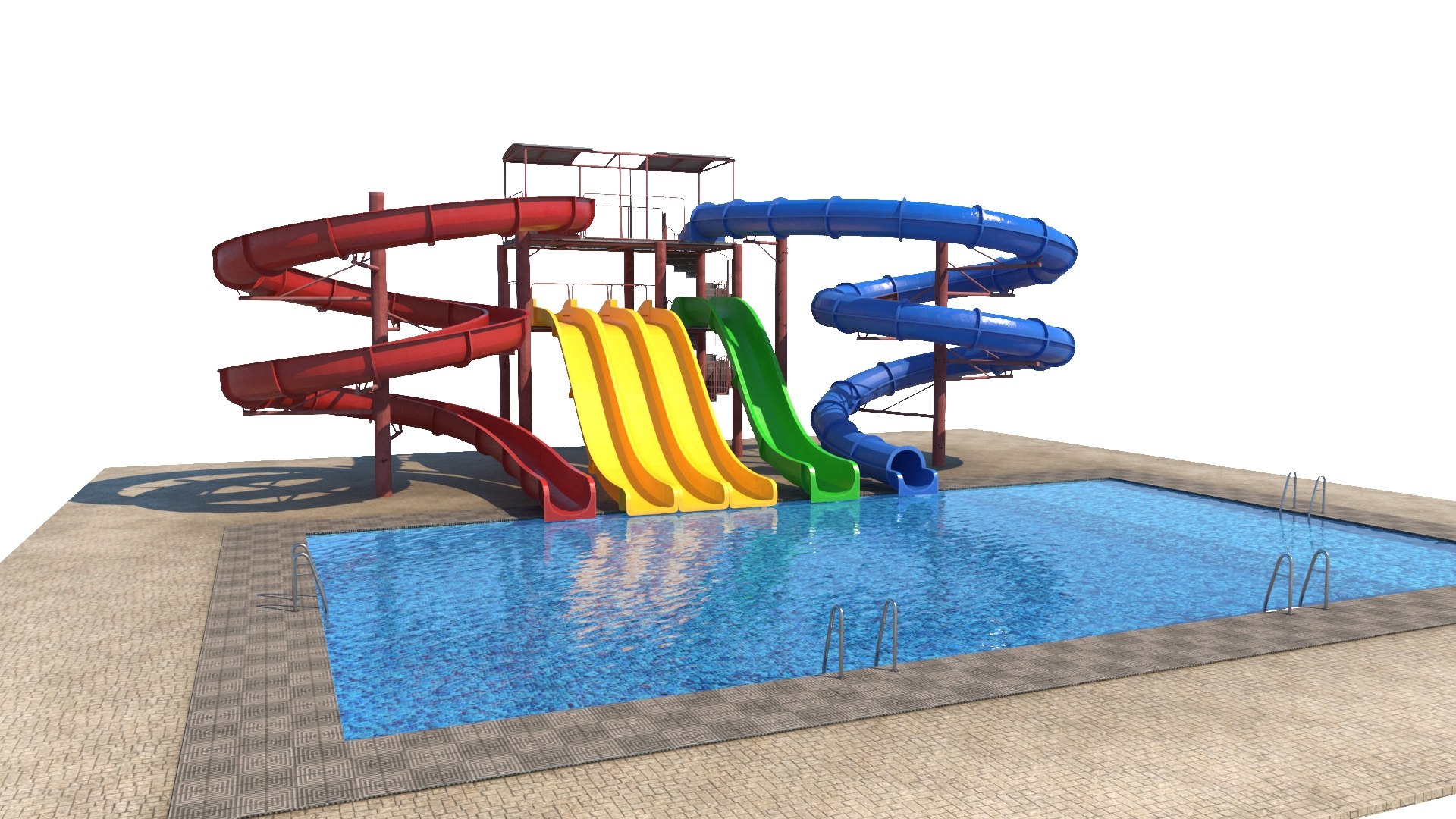 Water Slide 3D - TurboSquid 2126696