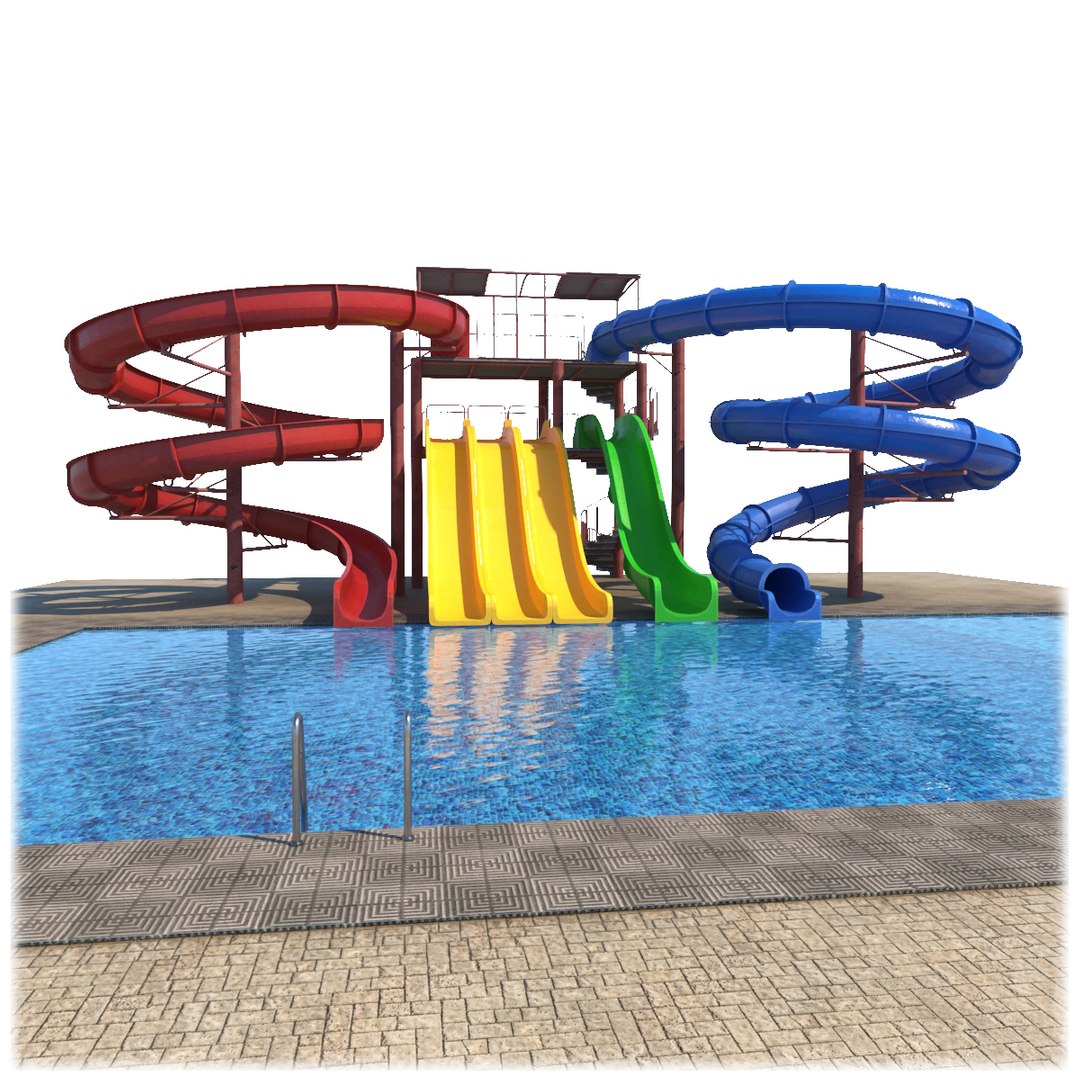 Water Slide 3D - TurboSquid 2126696