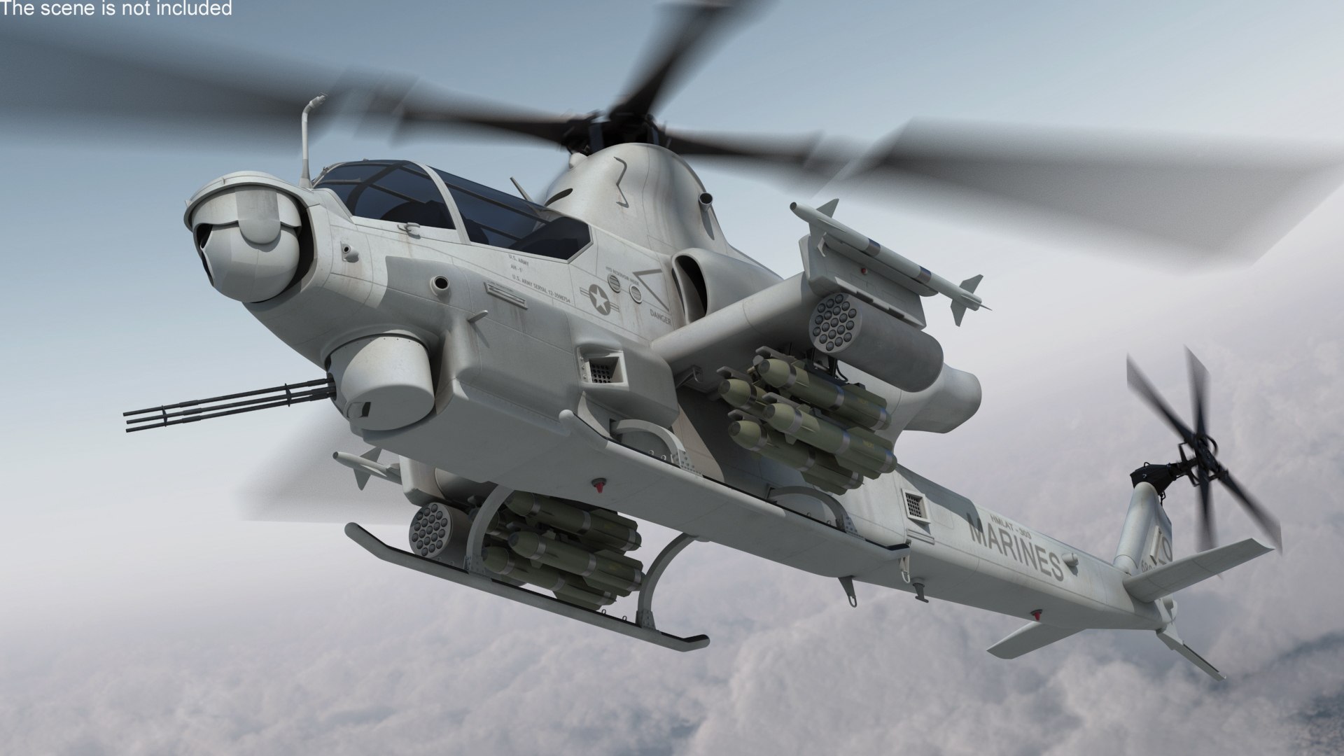 3D Bell AH-1Z Lethal Combat Helicopter Rigged Model - TurboSquid 2148621