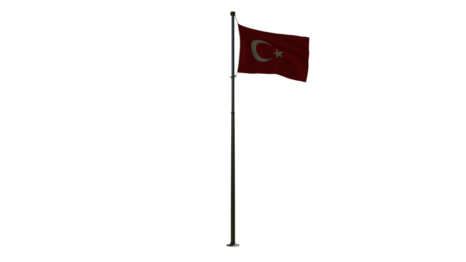 3D Flag On Pole Turkey Model - TurboSquid 2058111