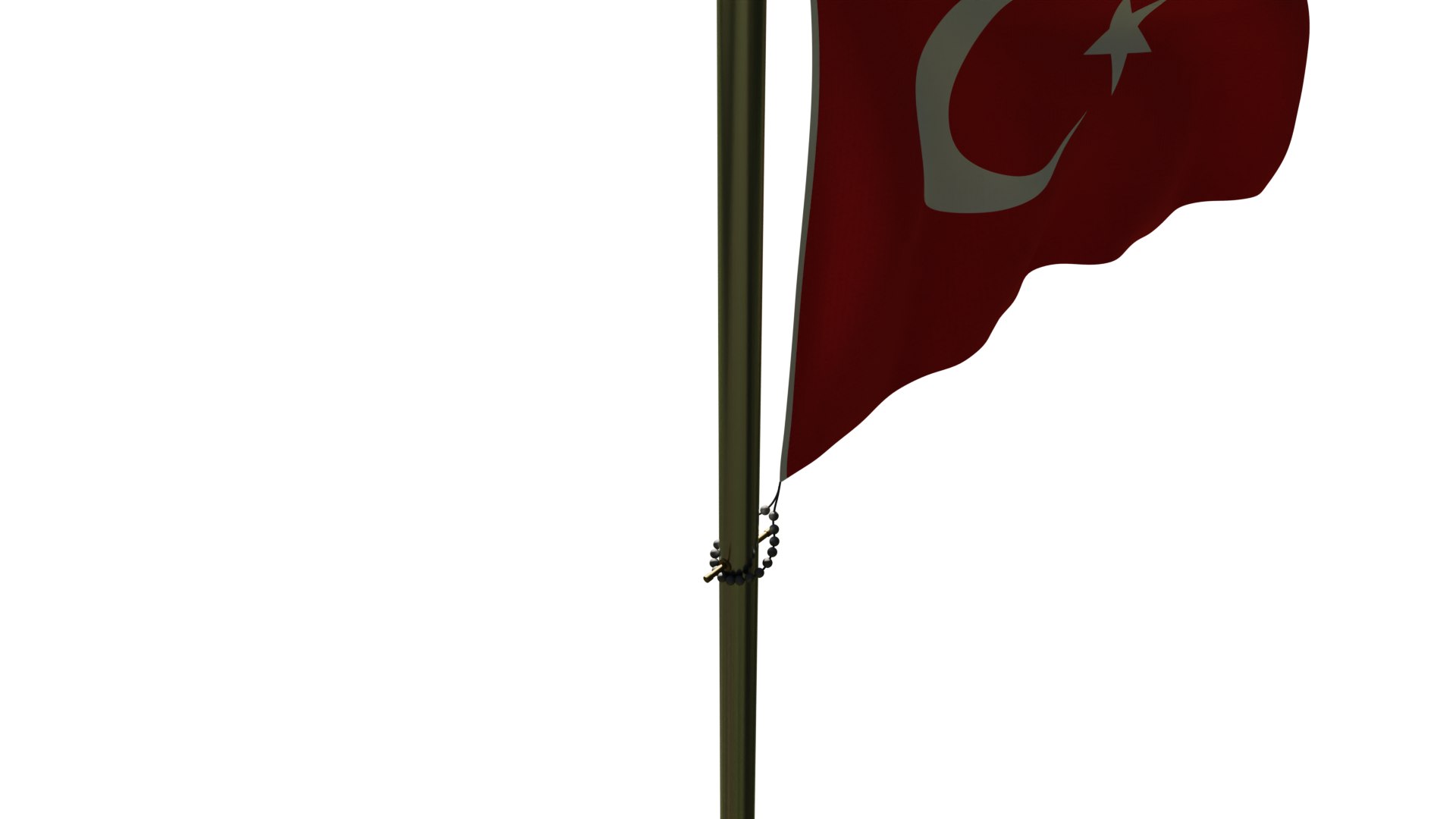 3D Flag On Pole Turkey Model - TurboSquid 2058111