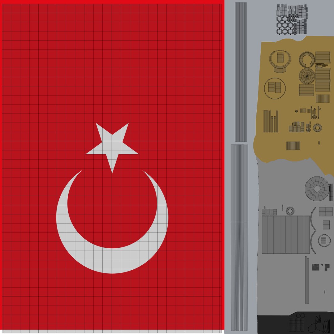 3D Flag On Pole Turkey Model - TurboSquid 2058111