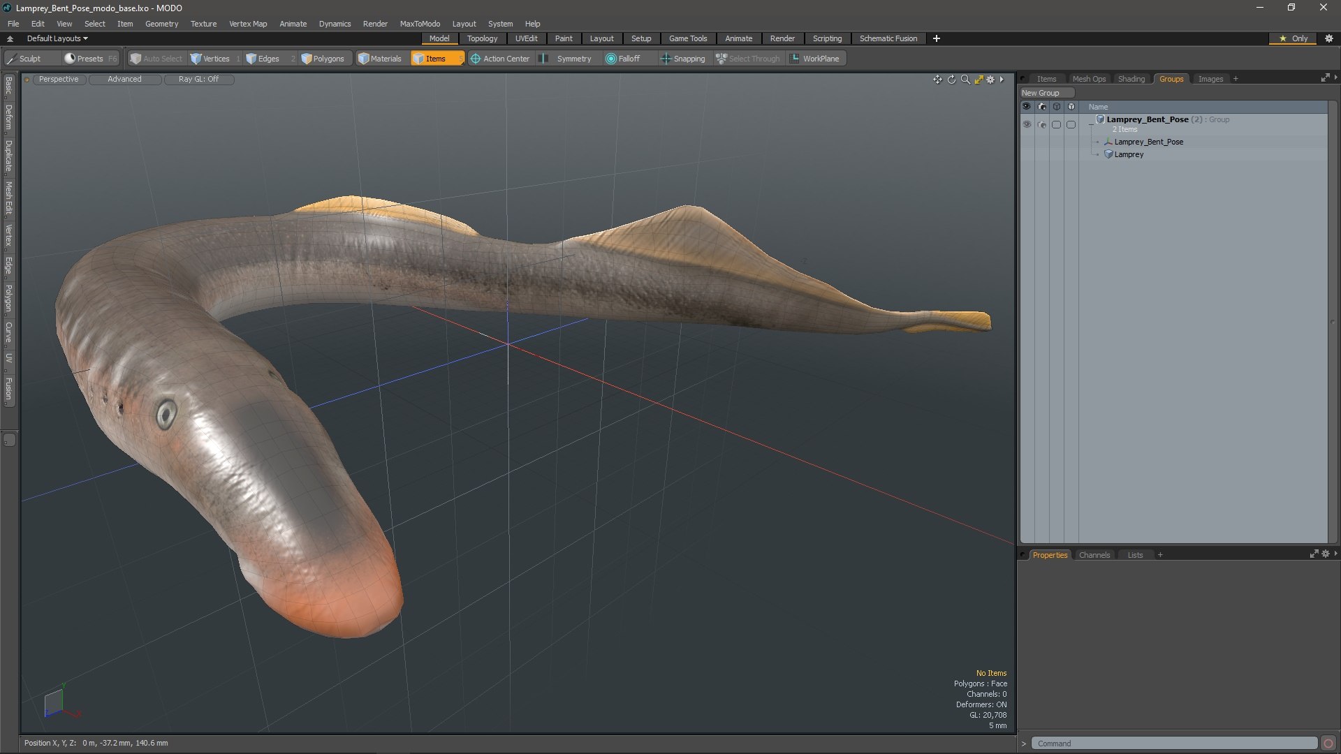 Lamprey Bent Pose 3D Model - TurboSquid 2187566