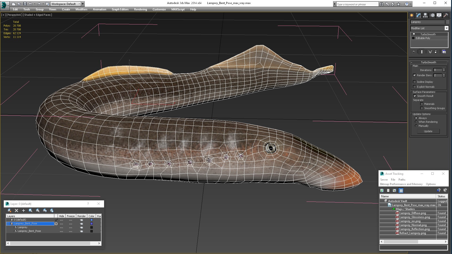 Lamprey Bent Pose 3D Model - TurboSquid 2187566