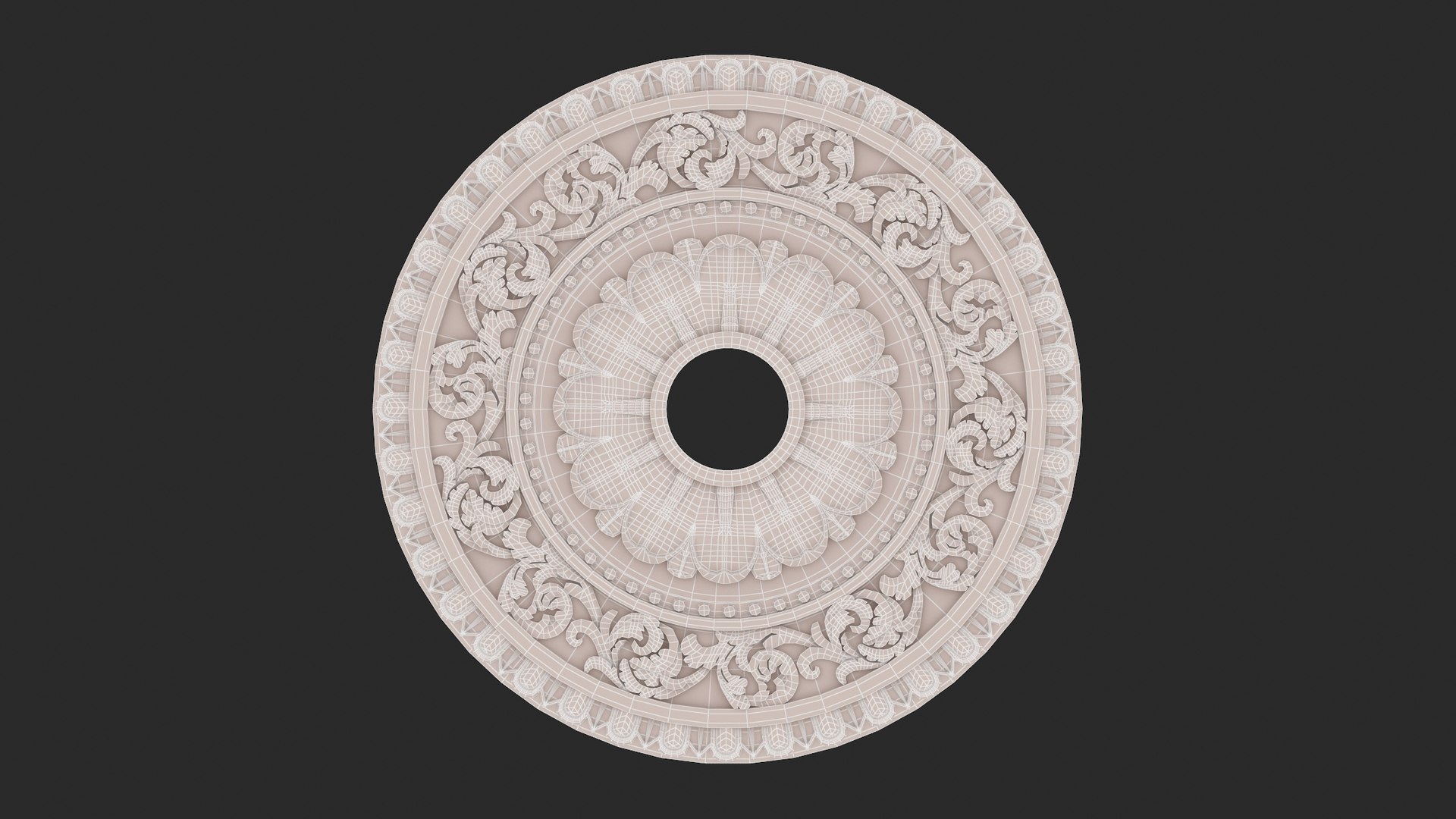 3D Classic Ceiling Medallion 19 Model - TurboSquid 1781564