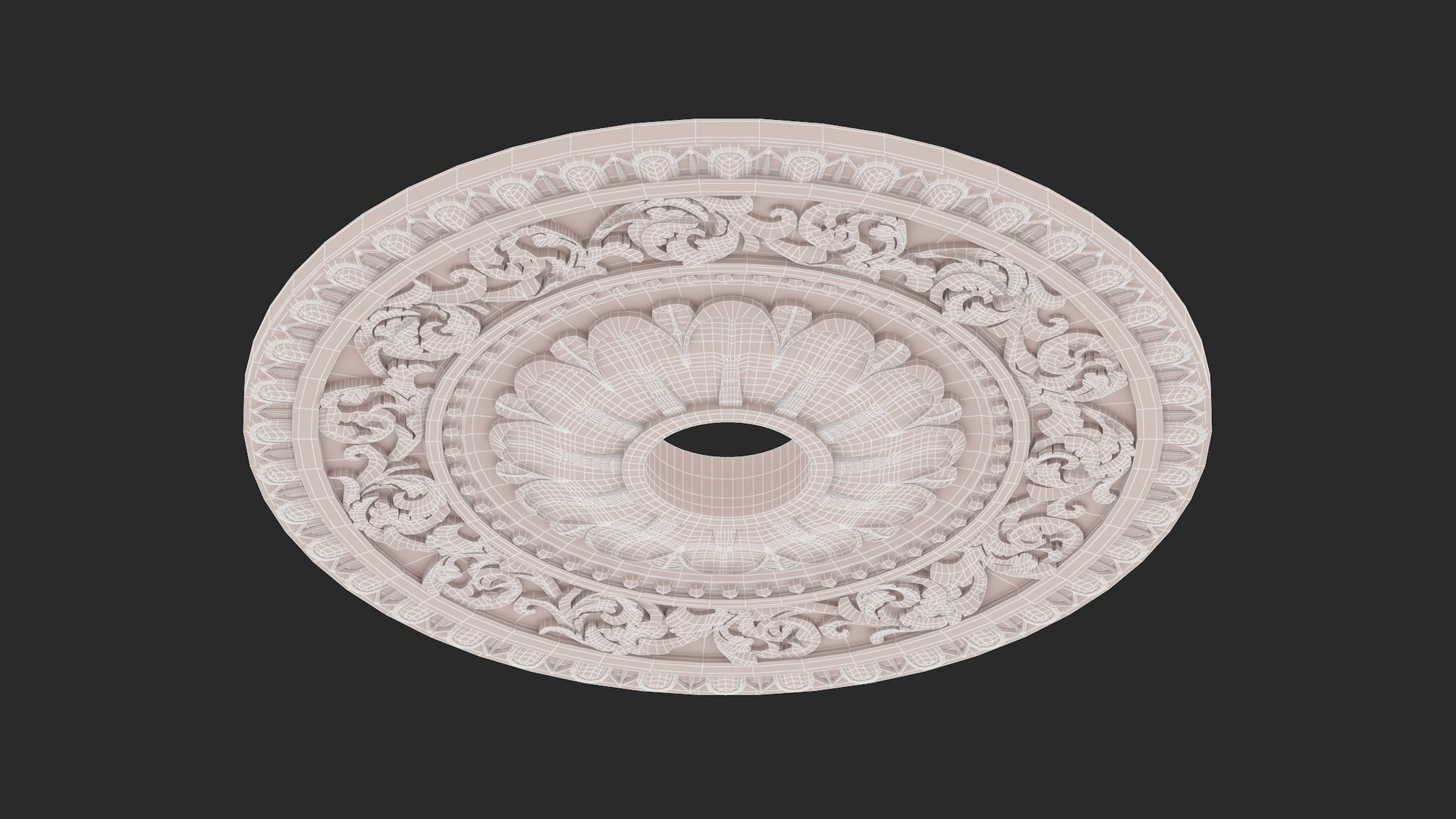 3D Classic Ceiling Medallion 19 Model - TurboSquid 1781564