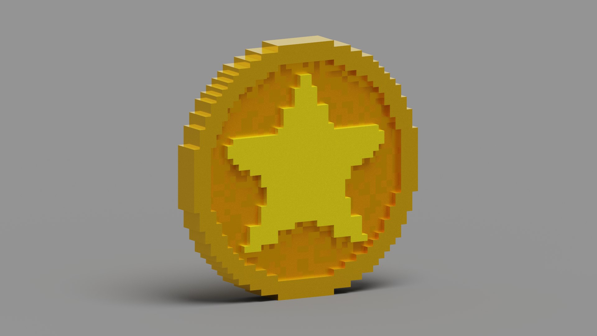 Voxel Star Coin Model - TurboSquid 1944181