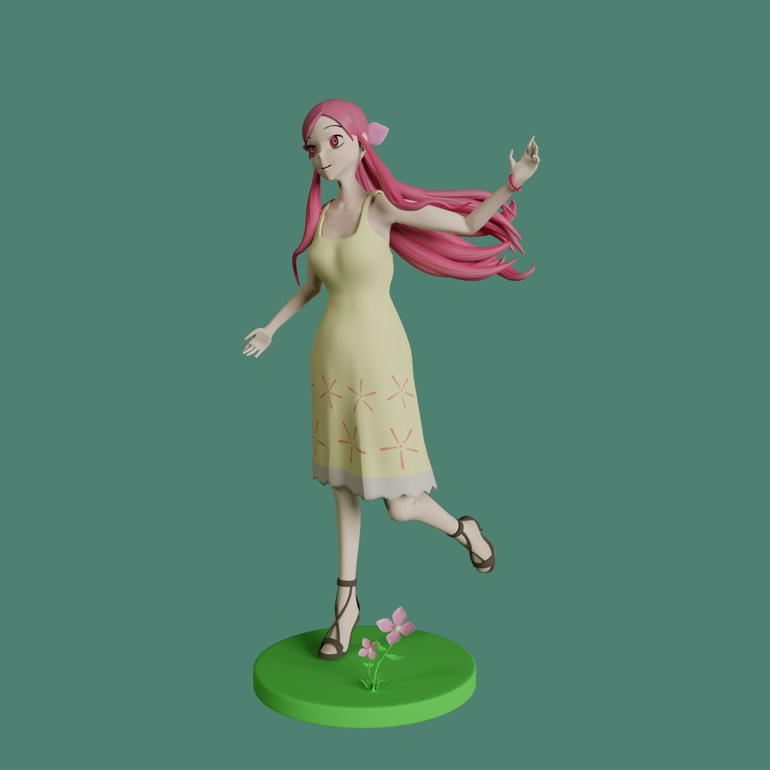 Mememe Girl - Posable 3D Model - TurboSquid 1281524