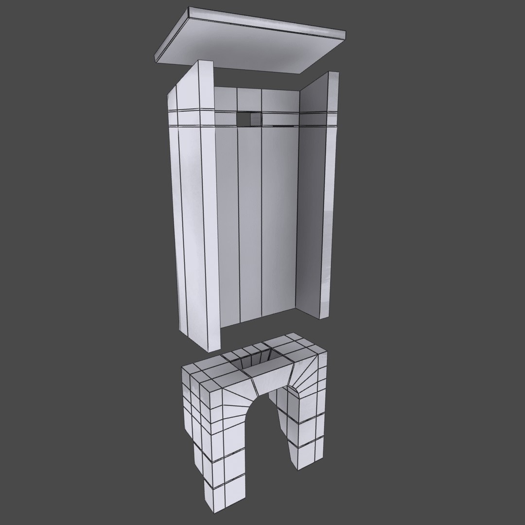 3D model box-machicolation modular medieval - TurboSquid 1322595