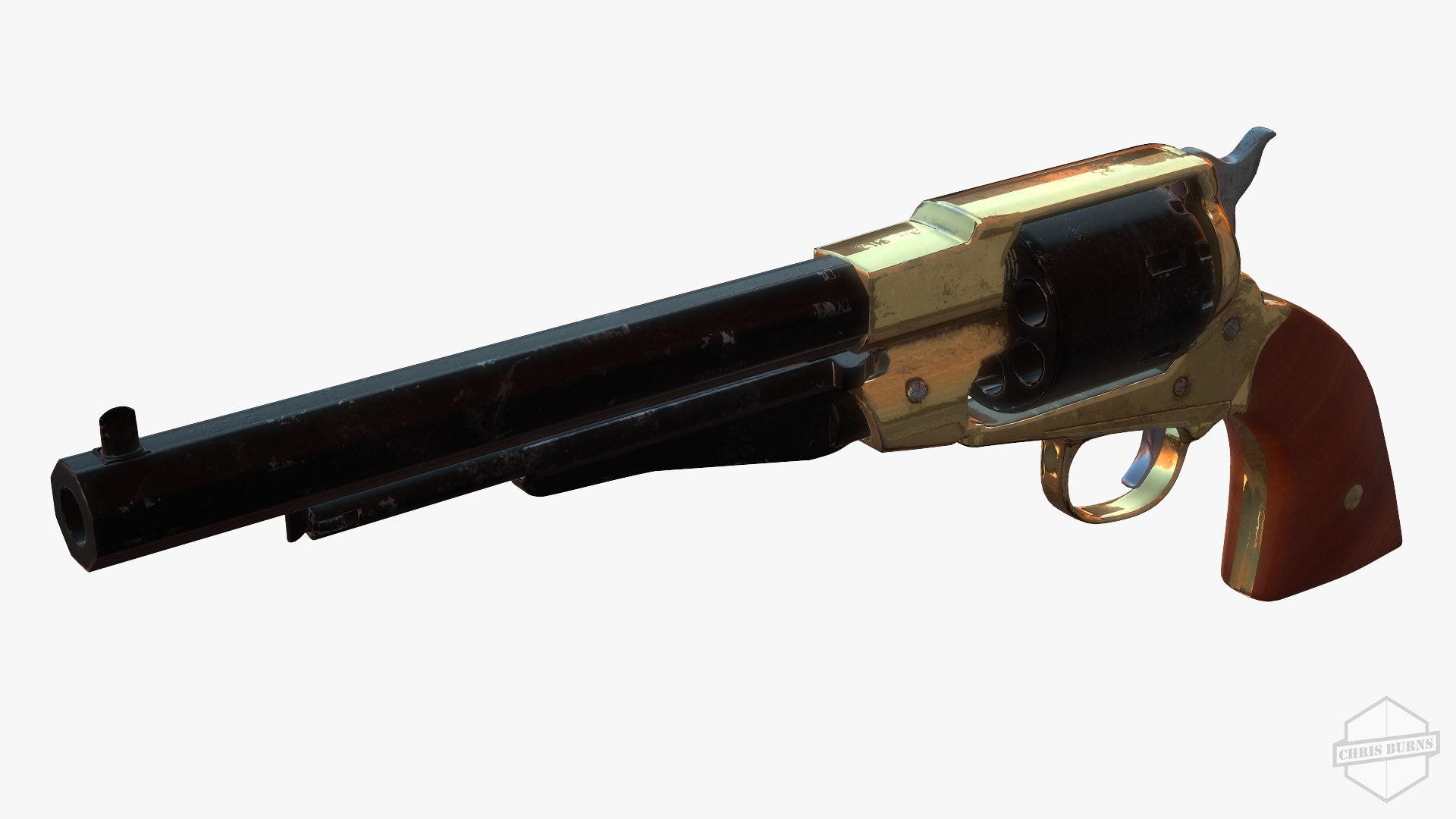1858 Remington Revolver 3D - TurboSquid 1313845