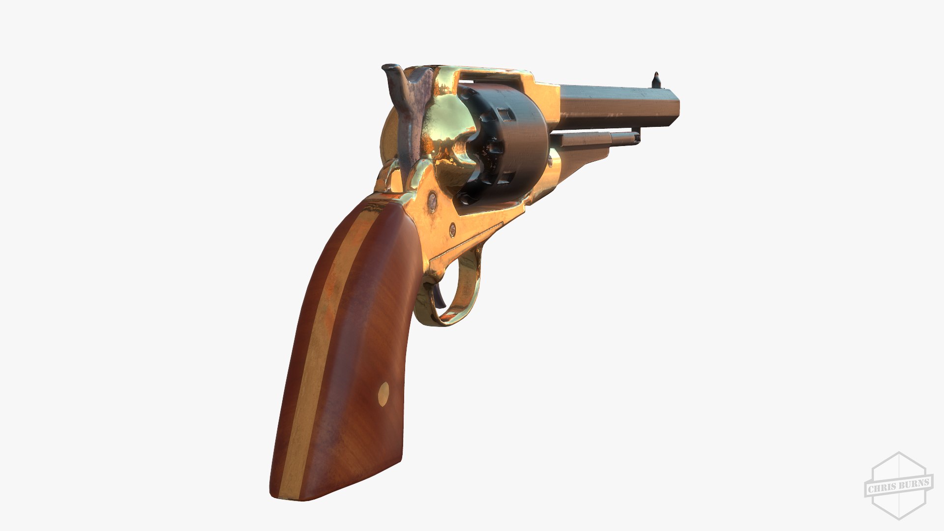 1858 Remington Revolver 3D - TurboSquid 1313845