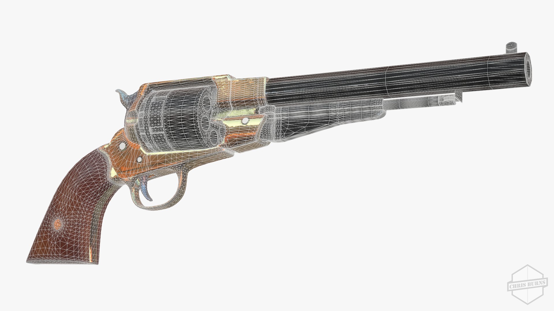 1858 Remington Revolver 3D - TurboSquid 1313845