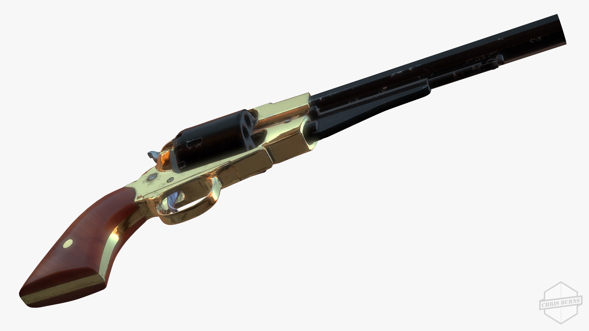 1858 Remington Revolver 3D - TurboSquid 1313845