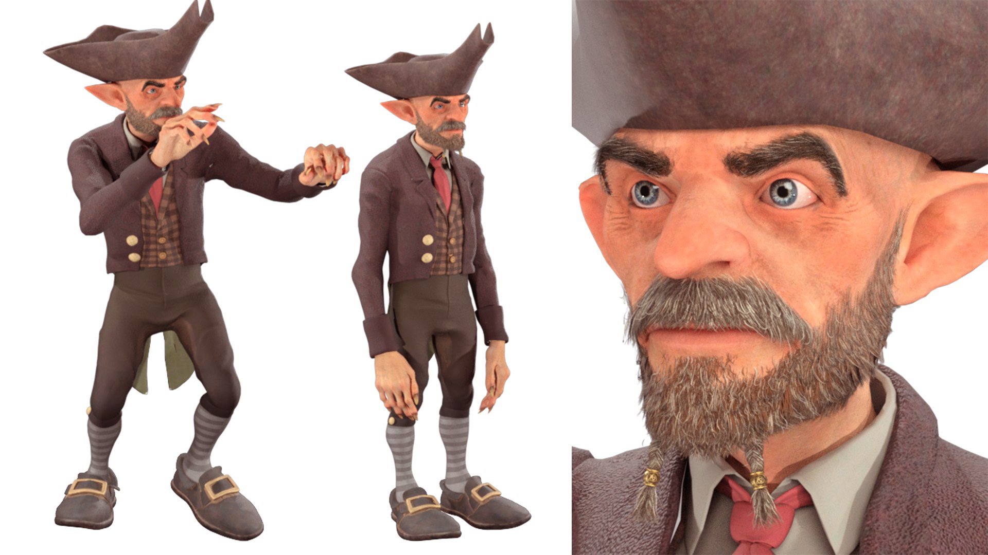 Realistic Rigged Western Action Warrior Fighter Character 3D Model 3D ...