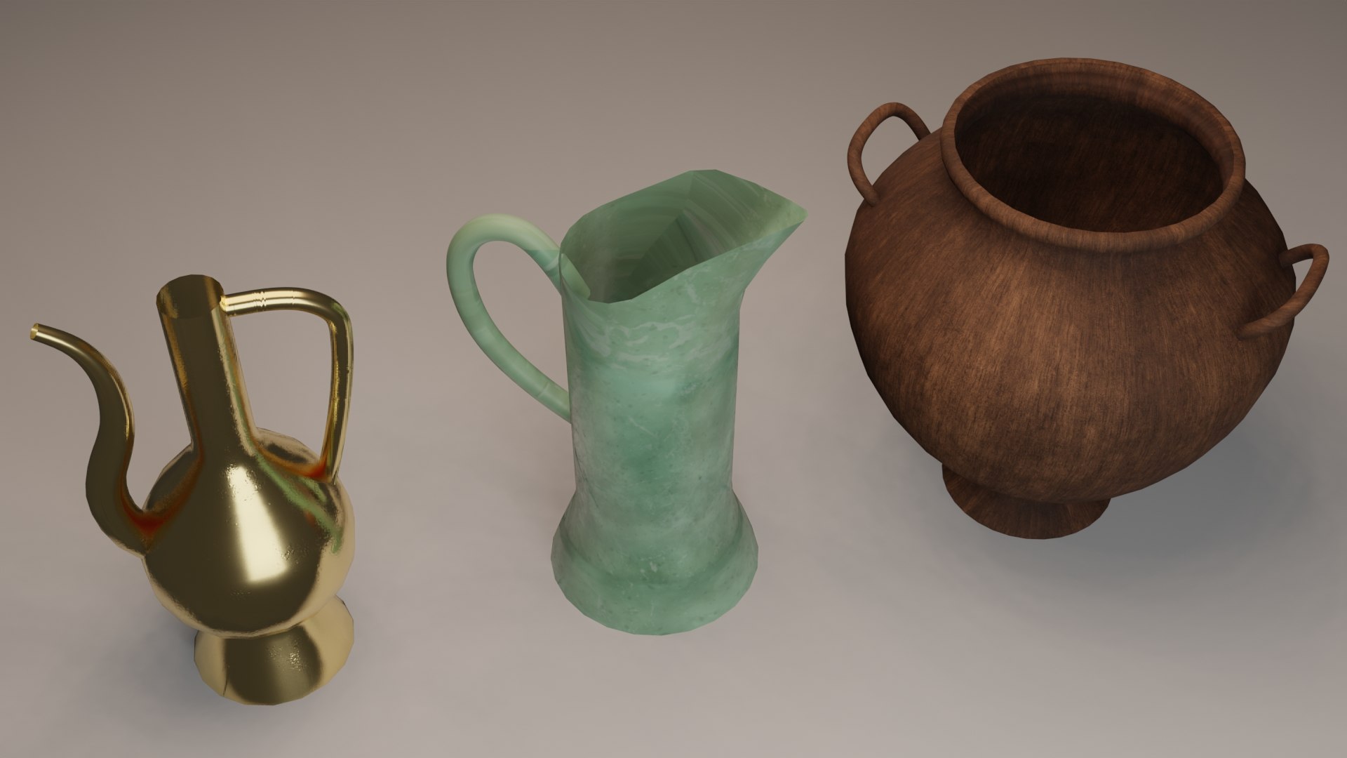 3D Collection Of Vases Low-poly 3D Model Model - TurboSquid 1862370