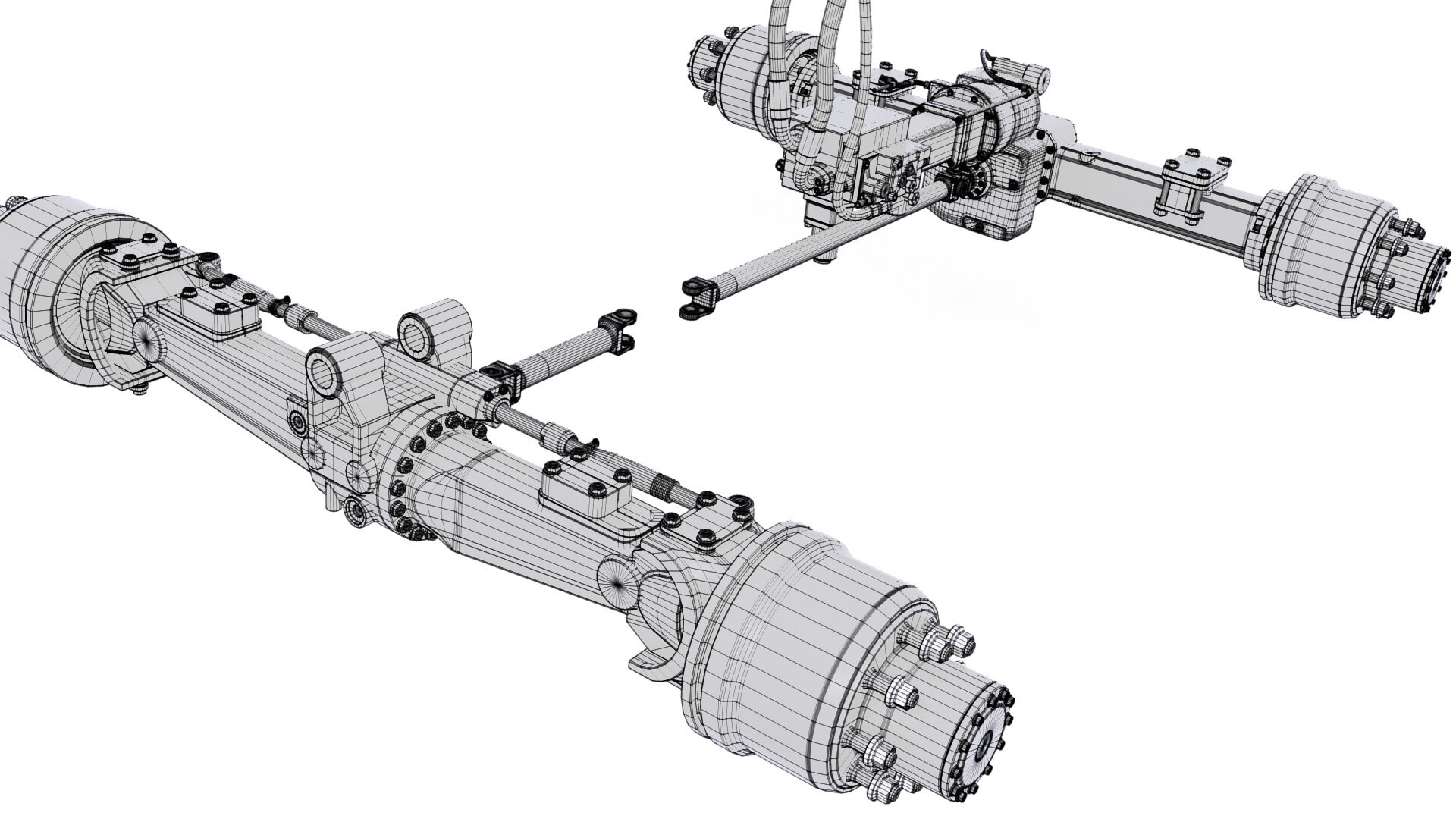 3D Suspension Axle Rear Model - TurboSquid 1581252