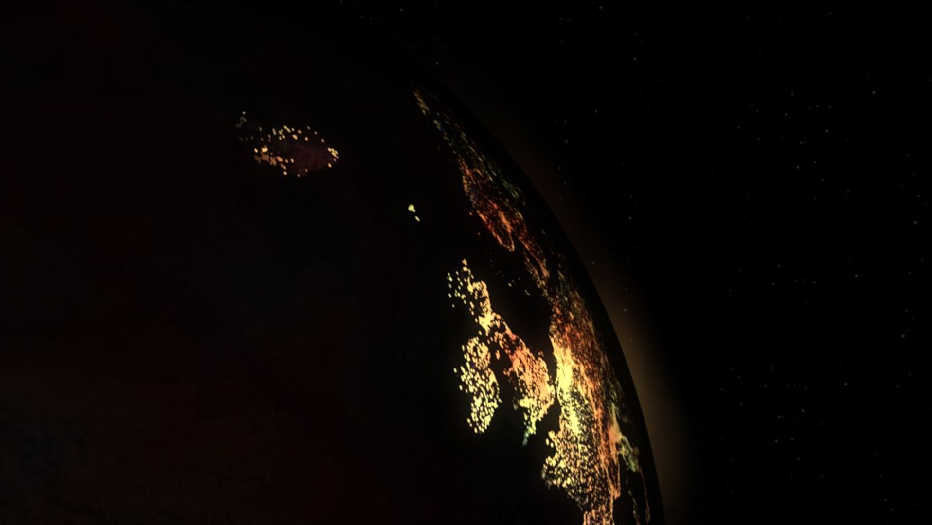 Earth Day Night 3d C4d
