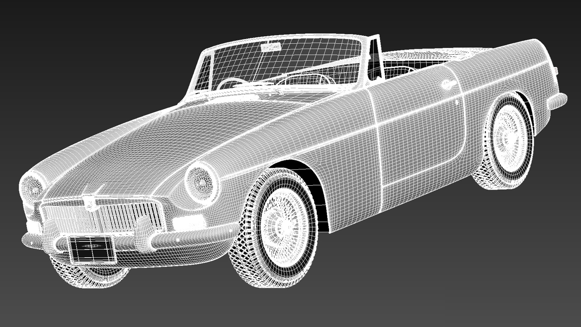 3d Mg Mgb B Sport Car