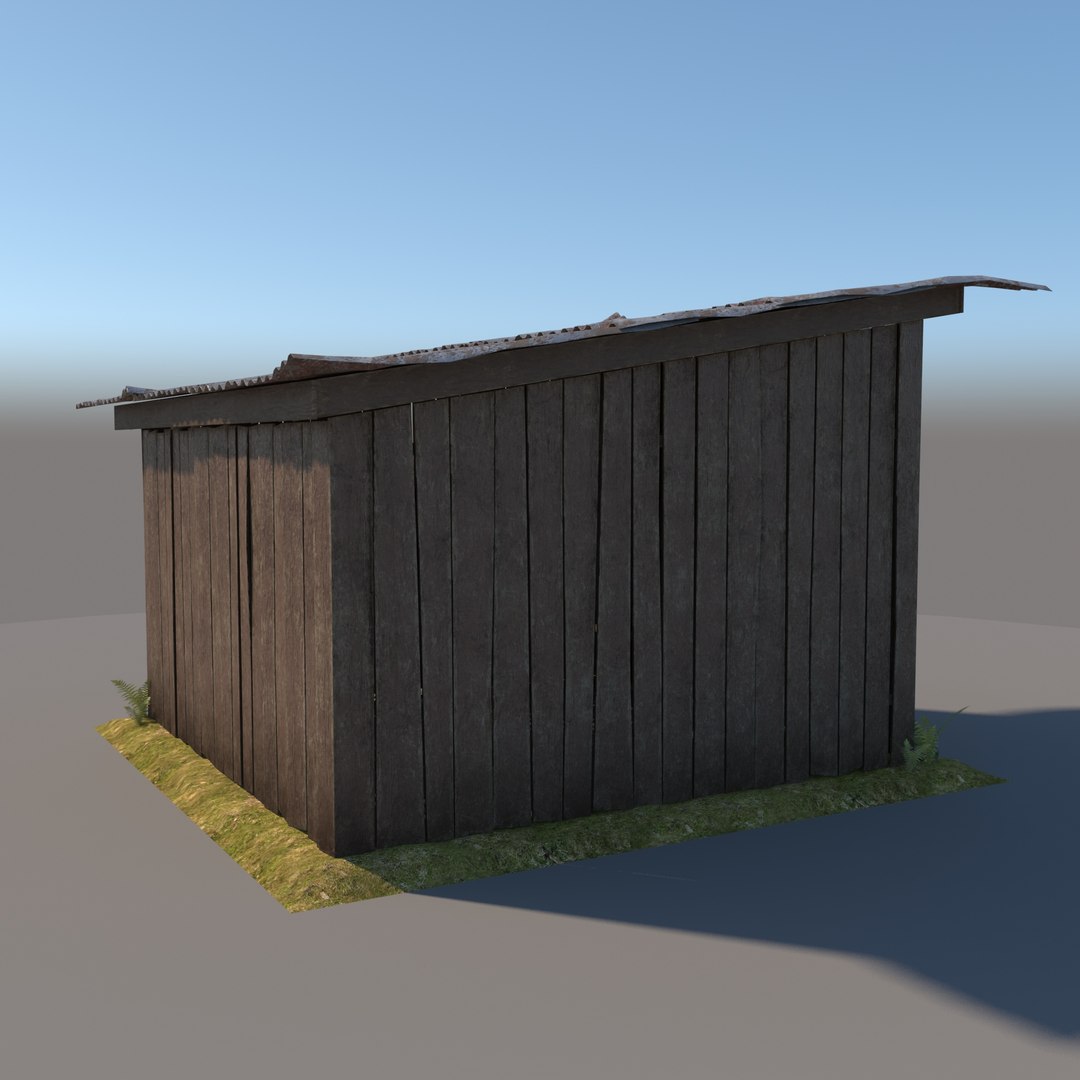 3D Wooden Shed Model - TurboSquid 1386231