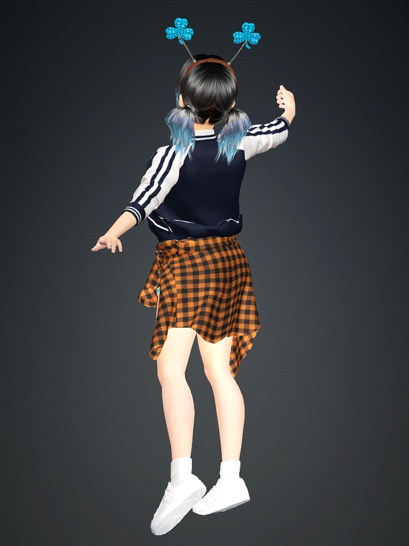 3D Model Cartoon Rigged Style Girl-Moly Character 3D Model - TurboSquid ...