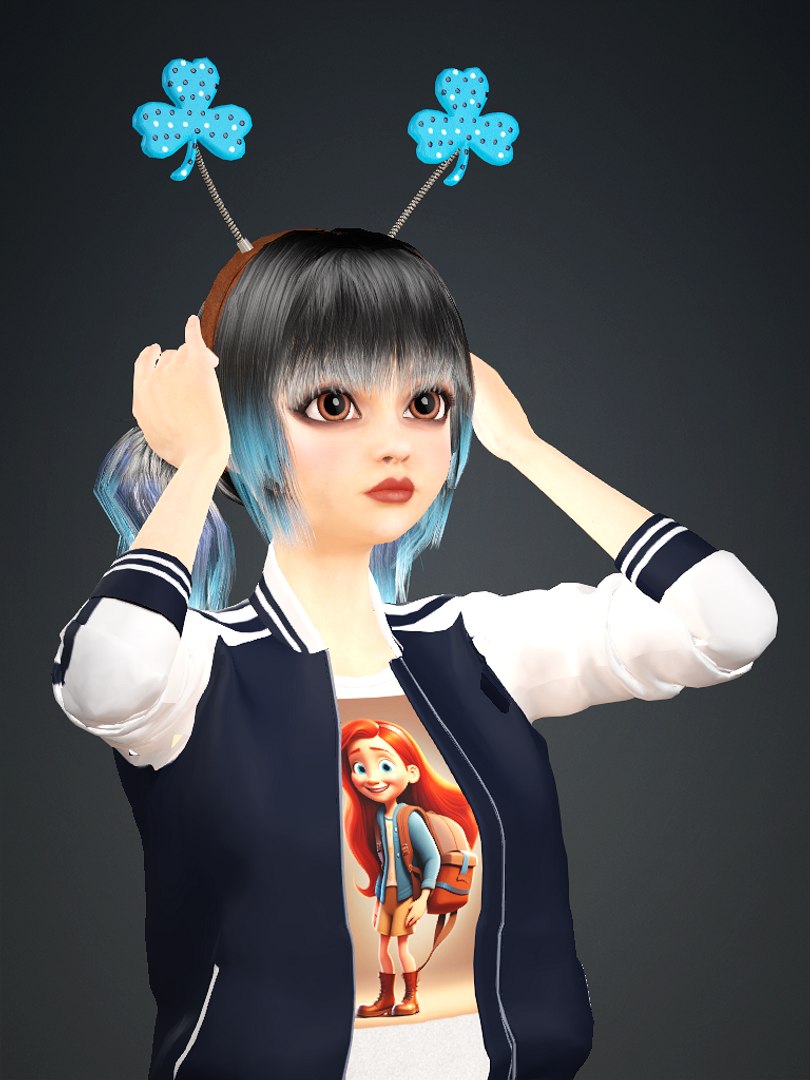 3D Model Cartoon Rigged Style Girl-Moly Character 3D Model - TurboSquid ...