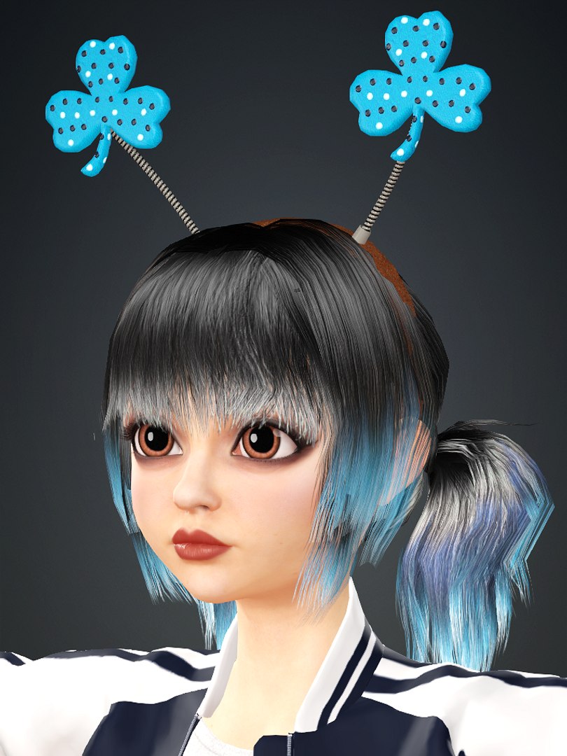 3D Model Cartoon Rigged Style Girl-Moly Character 3D Model - TurboSquid ...