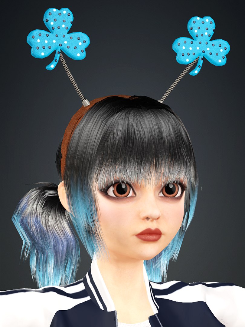 3D Model Cartoon Rigged Style Girl-Moly Character 3D Model - TurboSquid ...