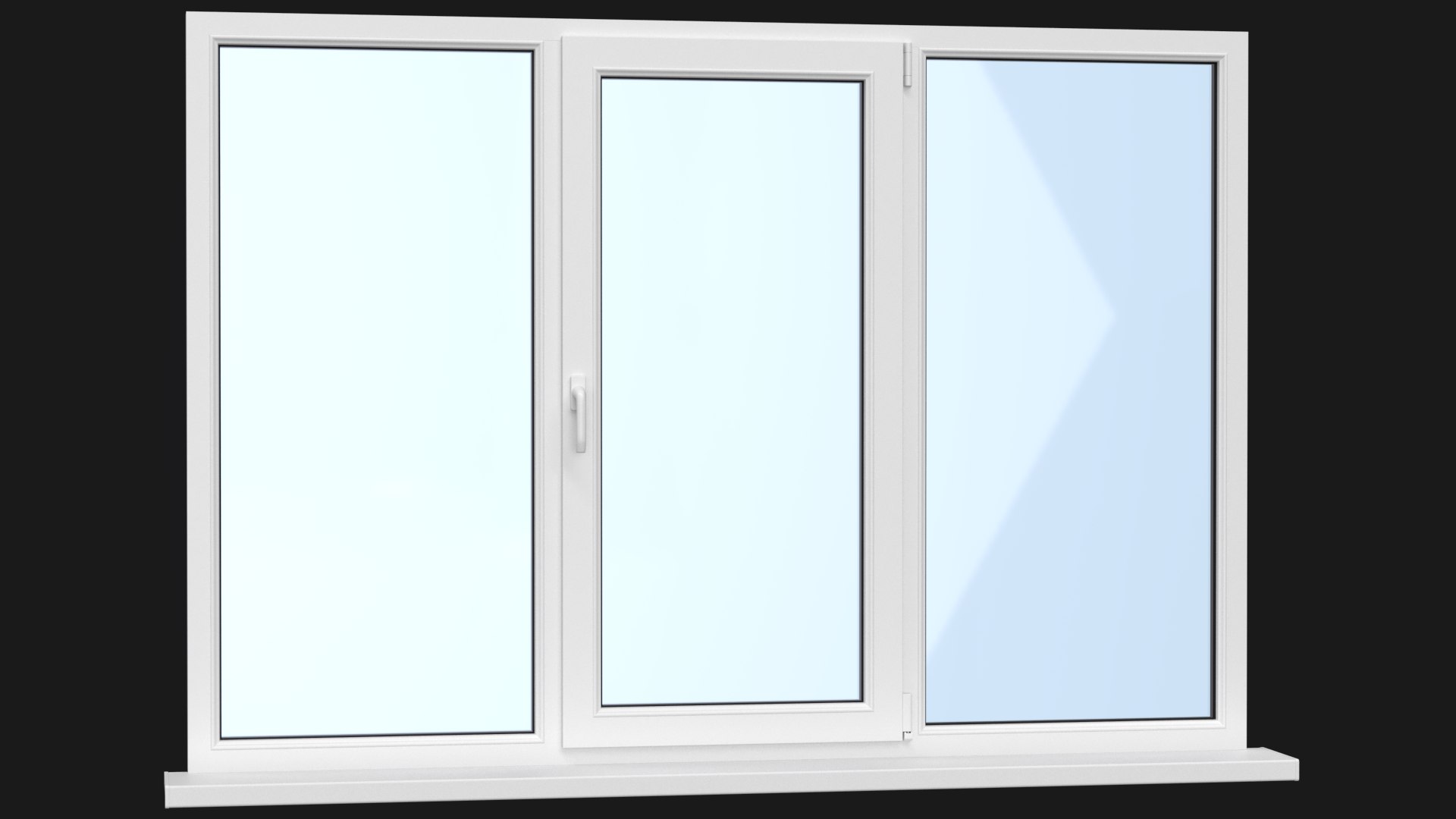 3D Realistic Modern Upvc Window - TurboSquid 1468083