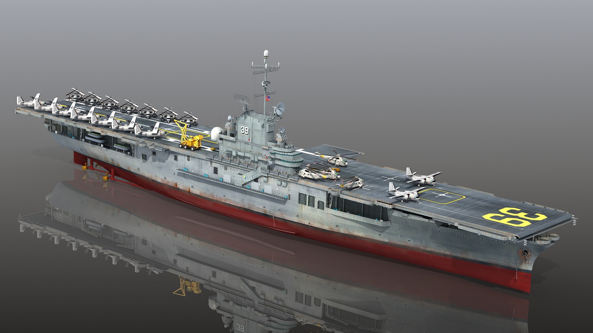 Uss lake champlain cv-39 3D model - TurboSquid 1538789