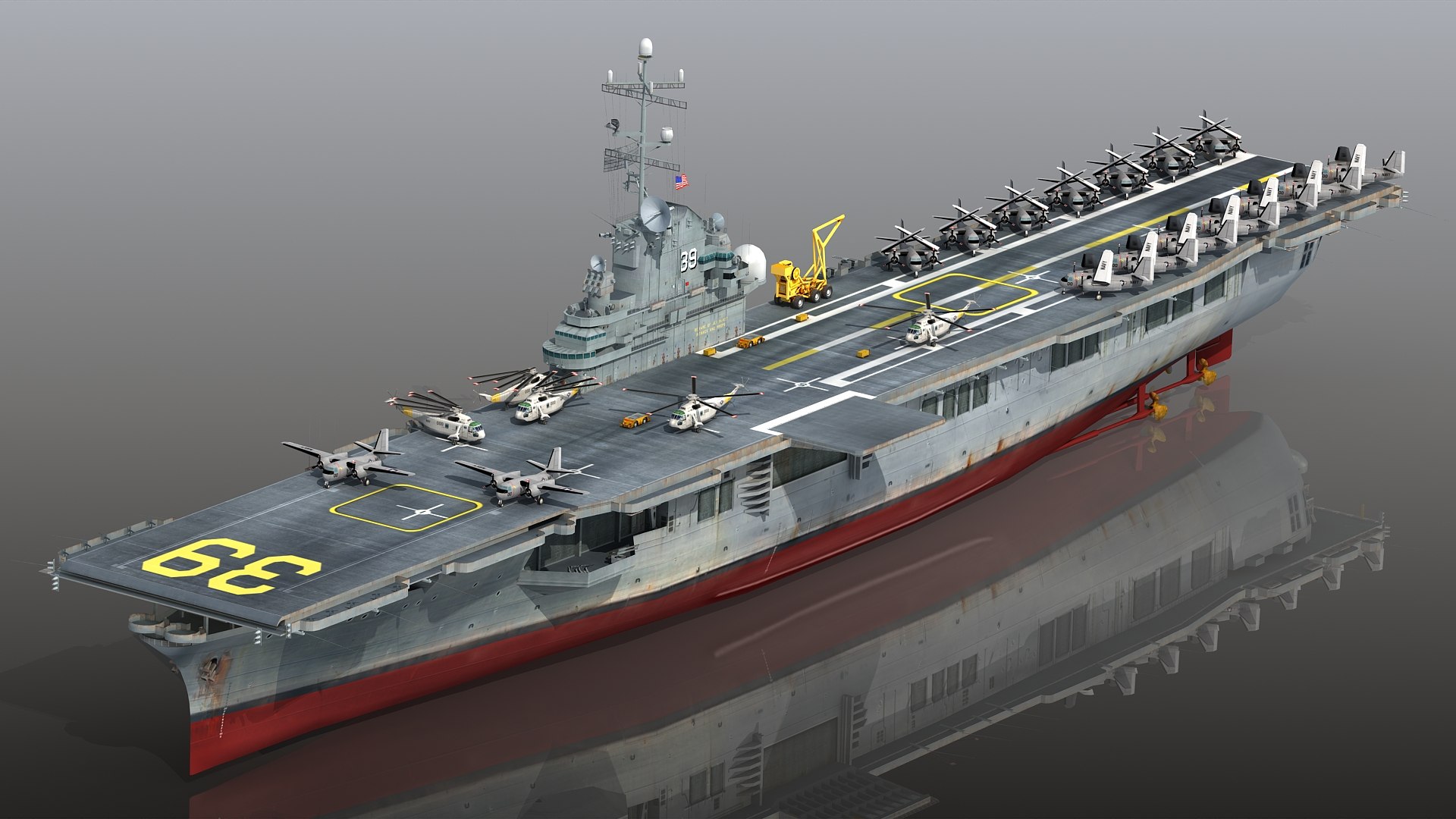 Uss lake champlain cv-39 3D model - TurboSquid 1538789