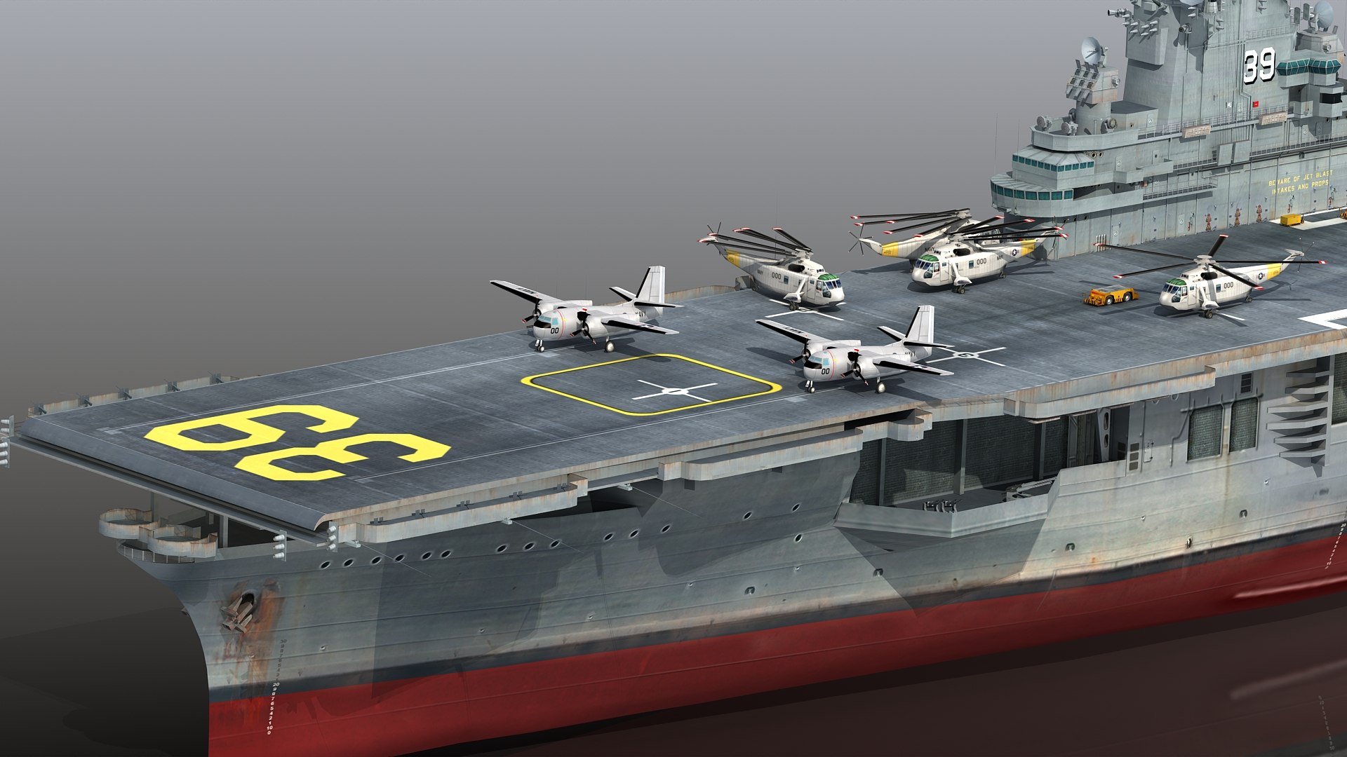 Uss lake champlain cv-39 3D model - TurboSquid 1538789