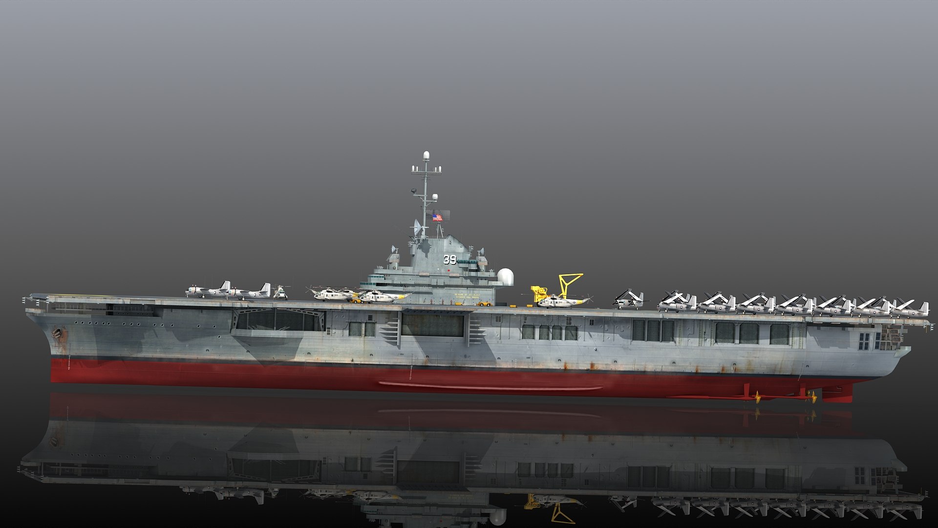 Uss lake champlain cv-39 3D model - TurboSquid 1538789
