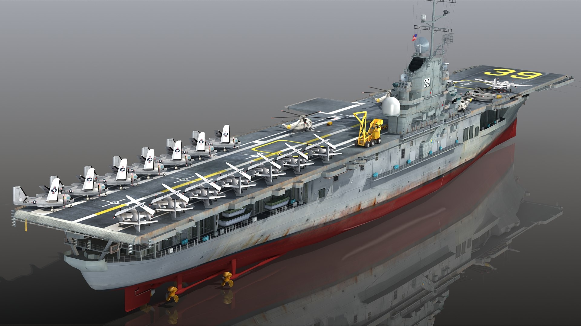 Uss lake champlain cv-39 3D model - TurboSquid 1538789