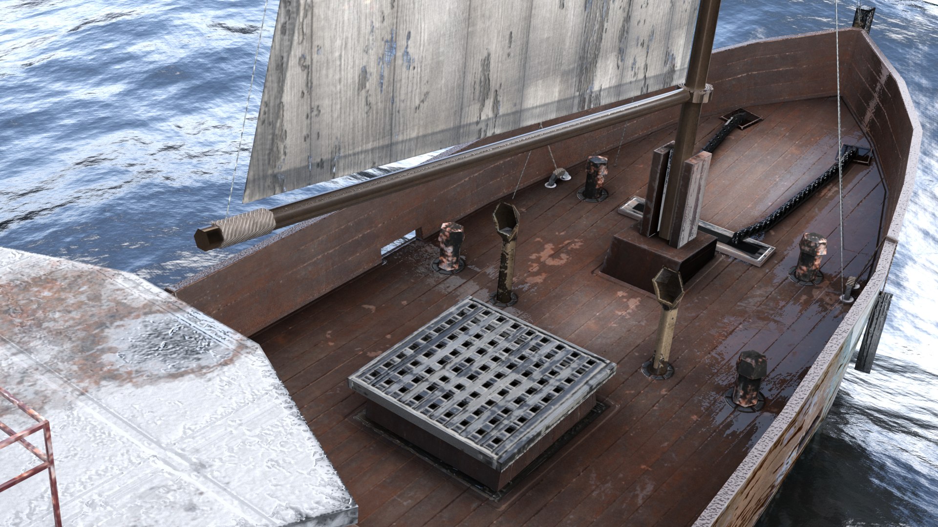 3D Sailing Fishing Boat Cutter - TurboSquid 2150590