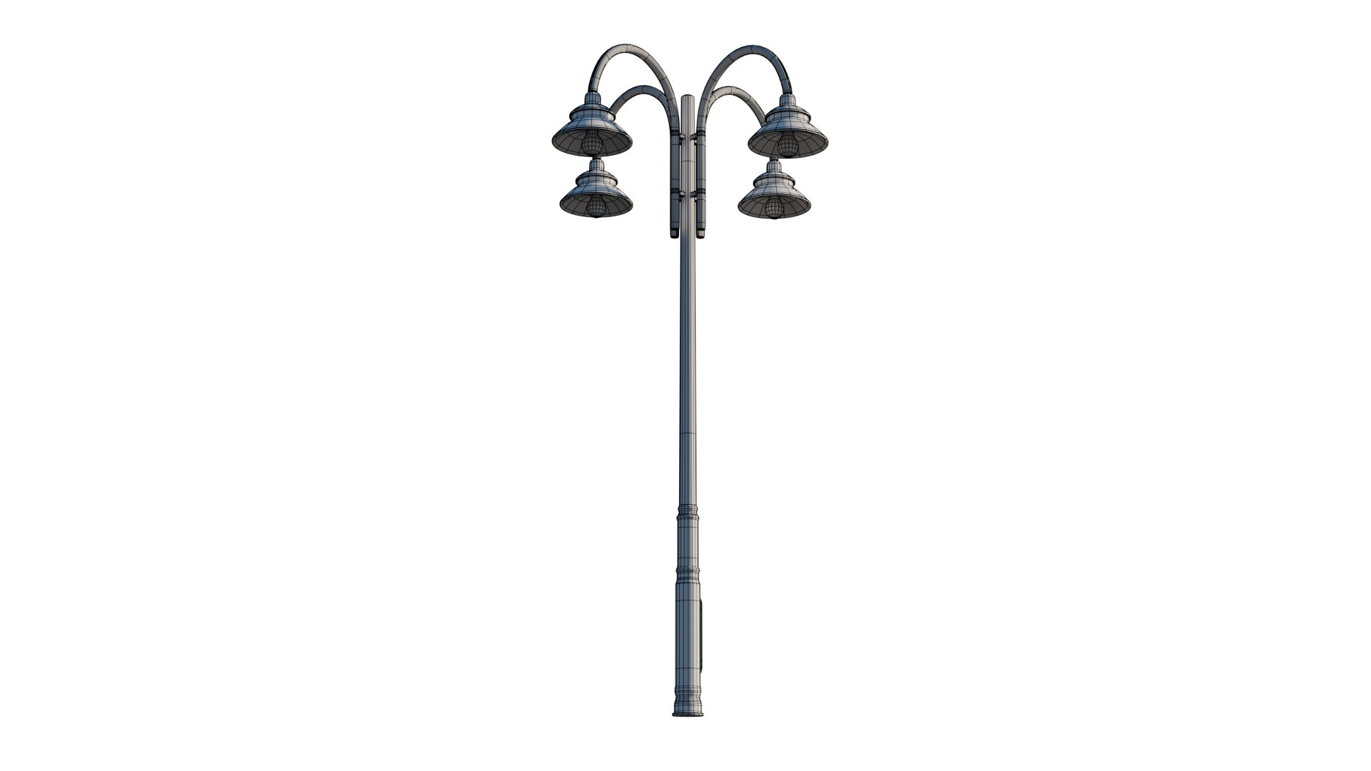 3D Model Street Lamp Quad - TurboSquid 2033783