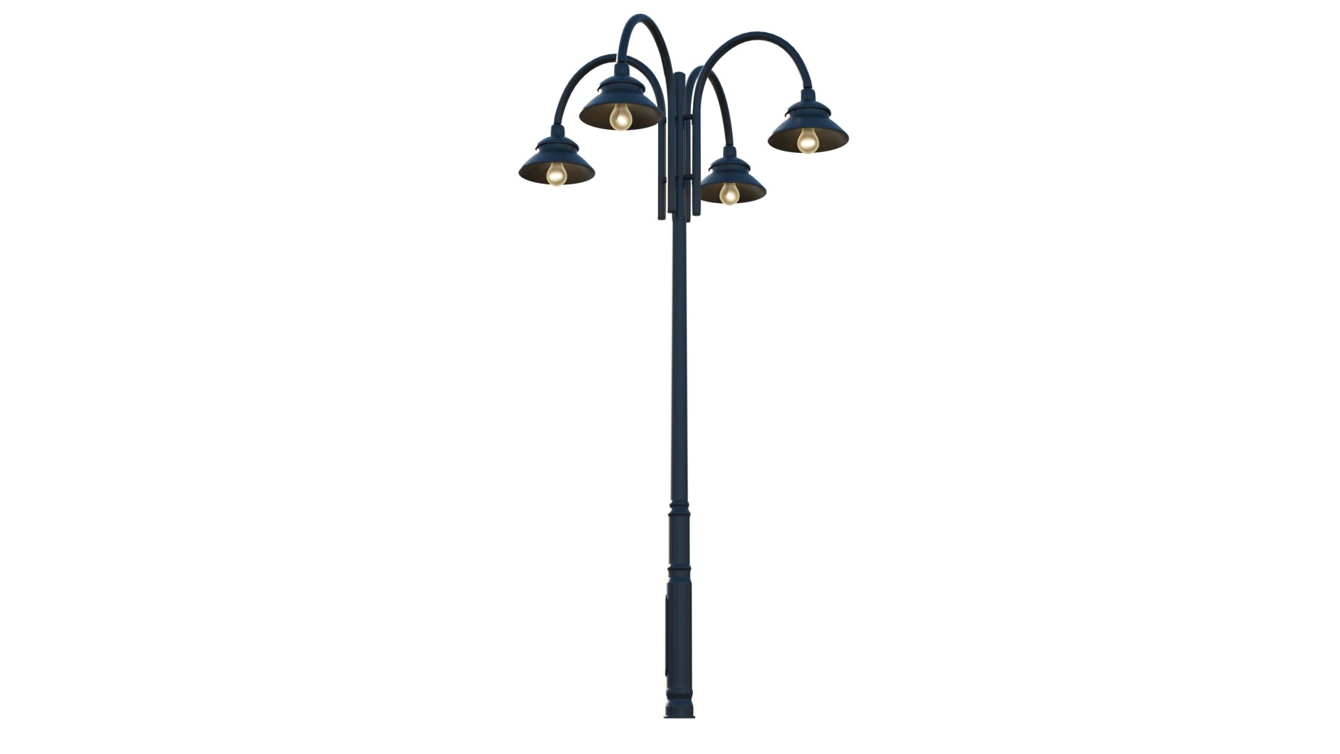 3D Model Street Lamp Quad - TurboSquid 2033783