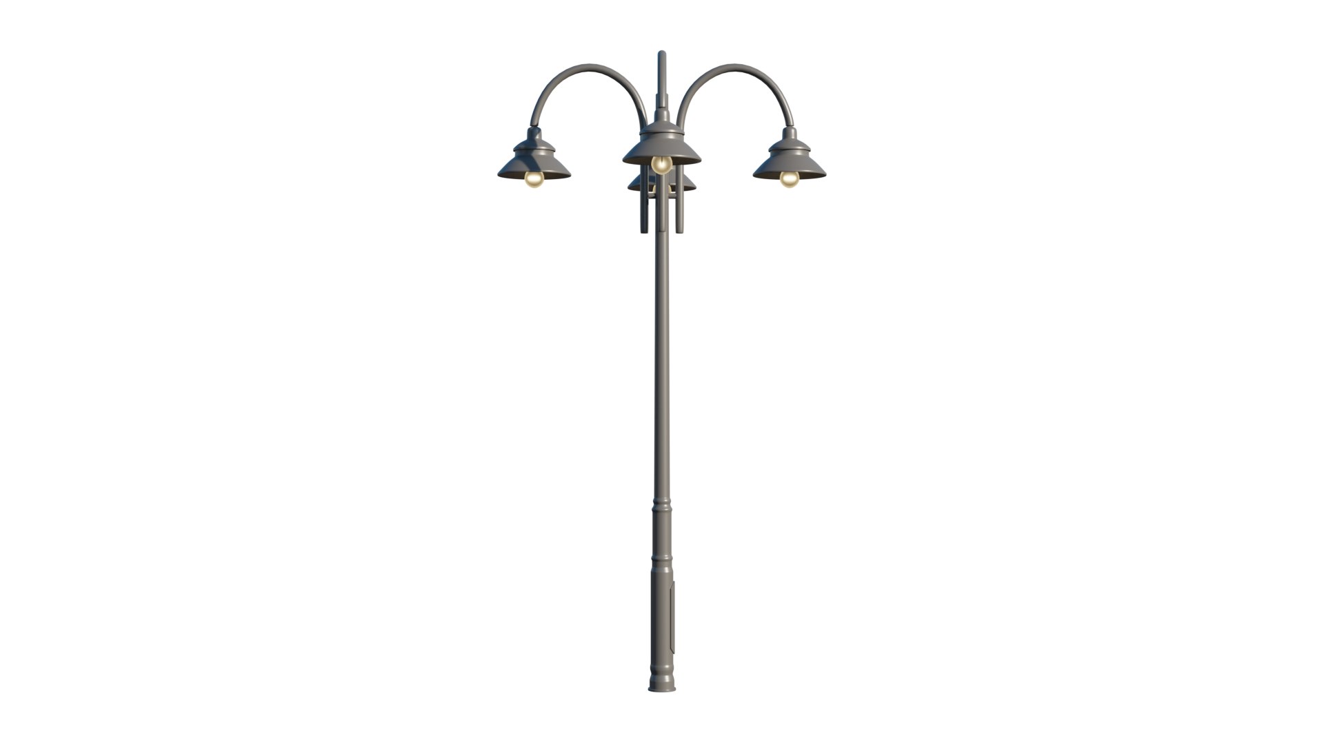 3D Model Street Lamp Quad - TurboSquid 2033783