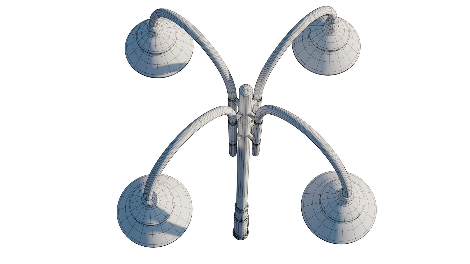 3D Model Street Lamp Quad - TurboSquid 2033783