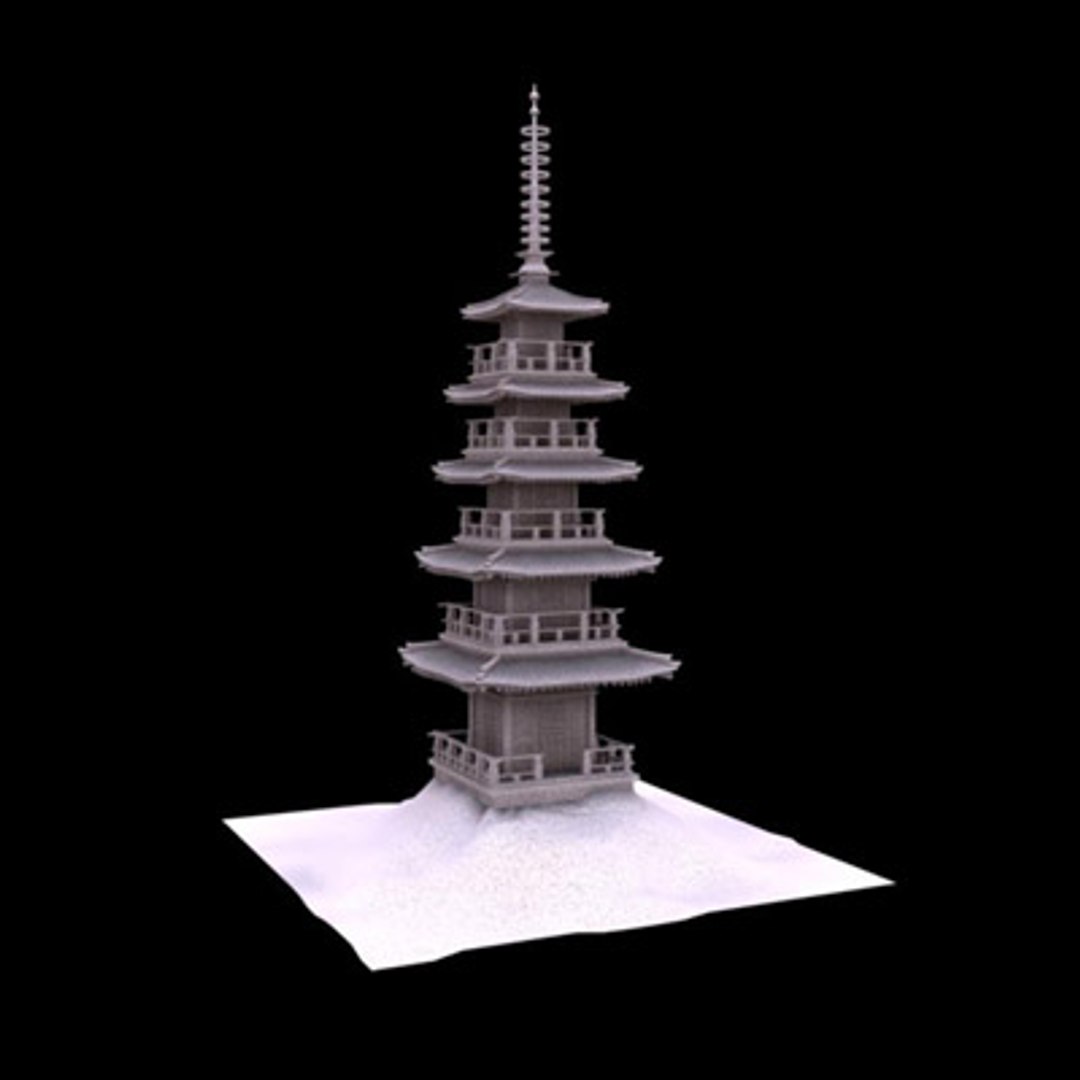 3d Model Pagoda Shrine Temple